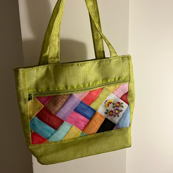 Other | Gorgeous Embroidered Japanese Nylon Tote Bag W Zip Closure And ...